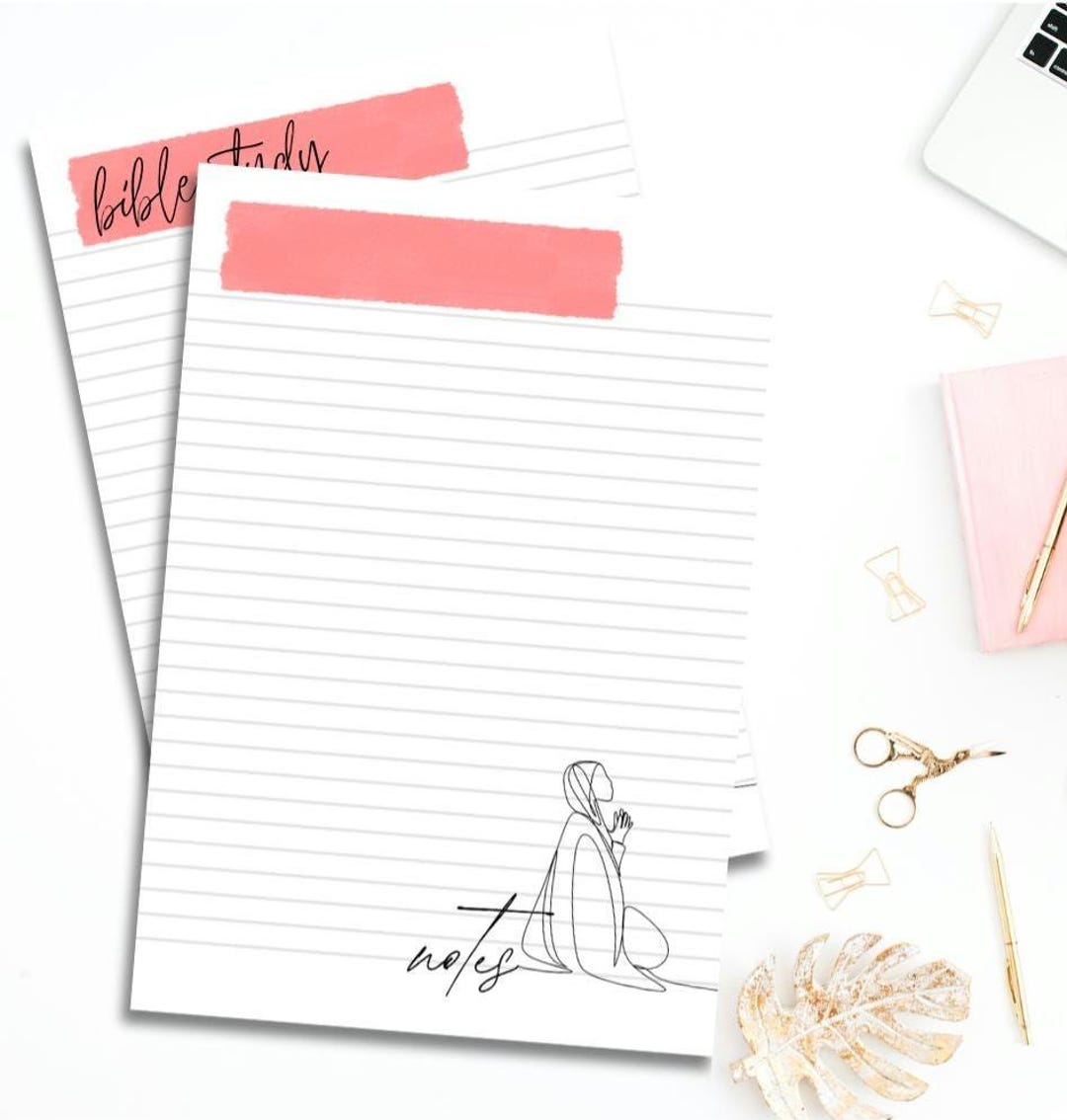 Lined Christian Notepad: Bible Study Sermon Notes, FSC Certified - Etsy