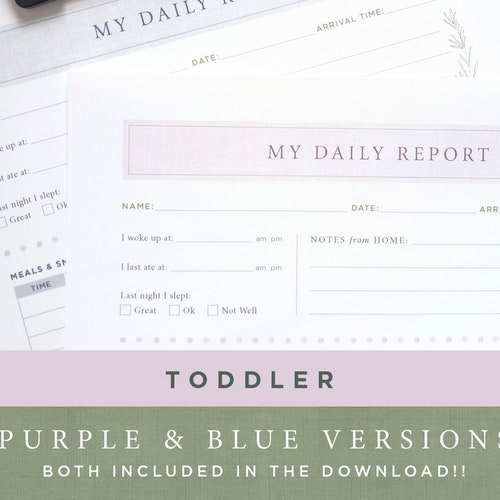 Potty Training Daily Log / Toddler Daycare Nanny Babysitter - Etsy