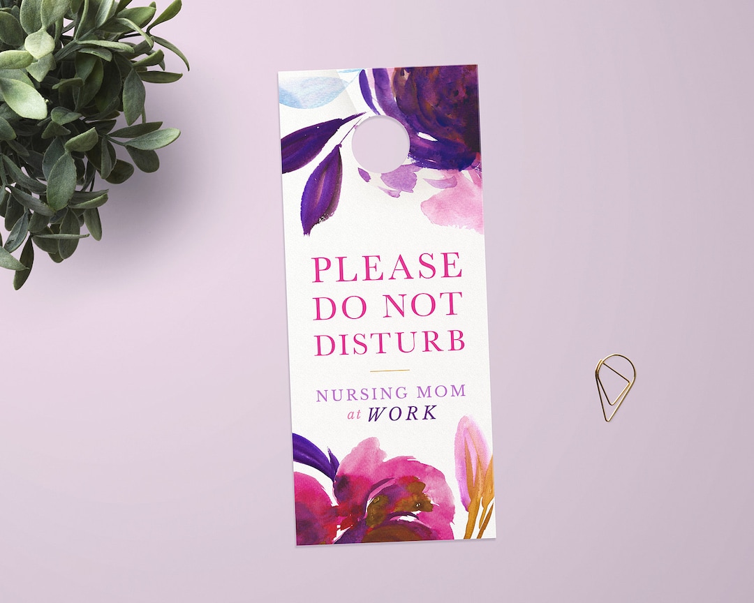 Pumping or Breastfeeding Mom Do Not Disturb Door Hanger Instant ...