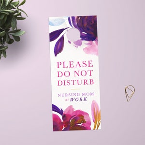 Pumping or Breastfeeding Mom Do Not Disturb Door Hanger Instant ...