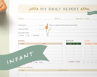 Potty Training Daily Log / Toddler Daycare, Nanny, Babysitter or Child ...