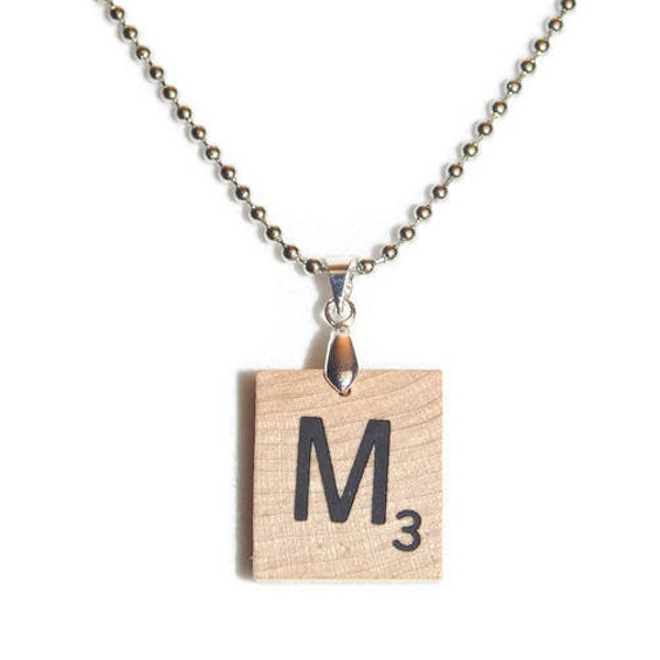 Scrabble Necklace - Etsy
