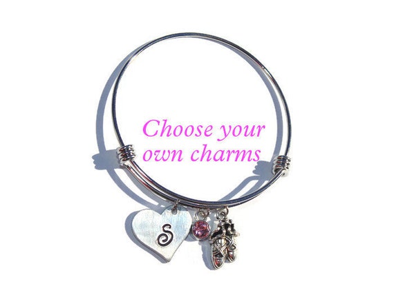 Personalized Bangle Design Your Own Bangle Custom Charm | Etsy