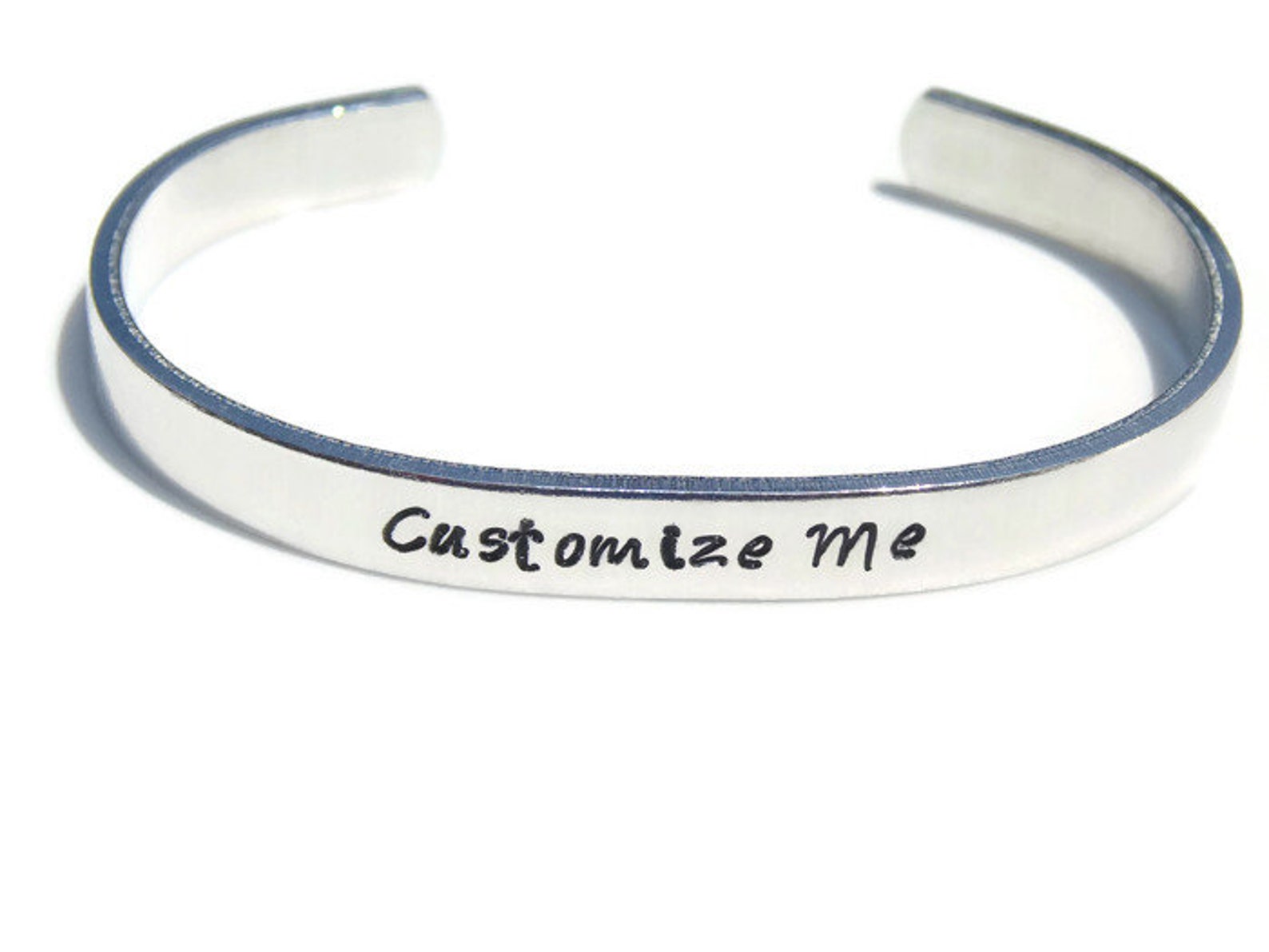 Custom Cuff Bracelet Personalized Hand Stamped Aluminum | Etsy