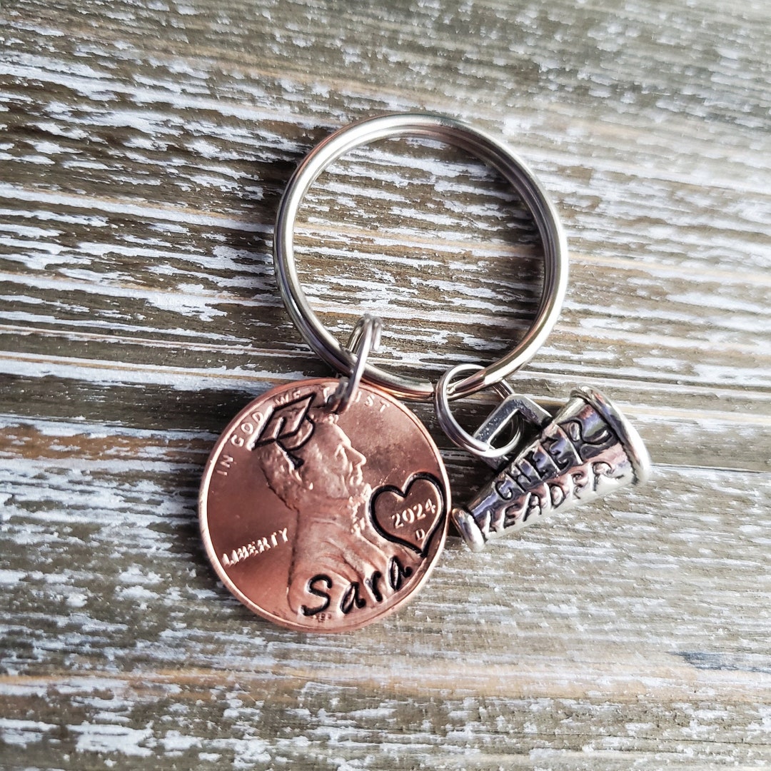 2024 Penny Graduation Cheerleader Keychain Class of 2024 Graduation ...
