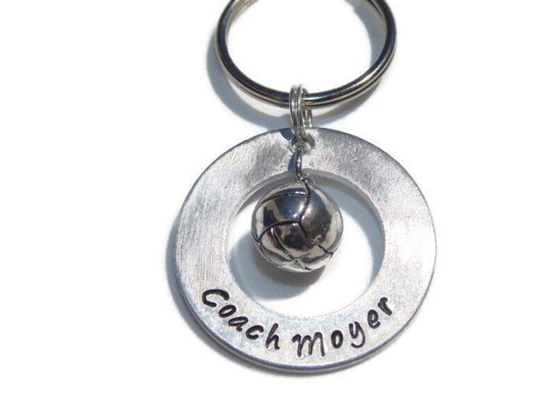 Personalized Volleyball Coach Keychain Custom Volleyball - Etsy