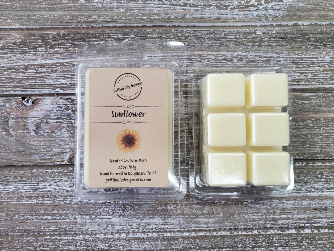 Sunflower Wax Melts; Soy Wax Warmer Cubes; Floral Scents; Spring Smell ...