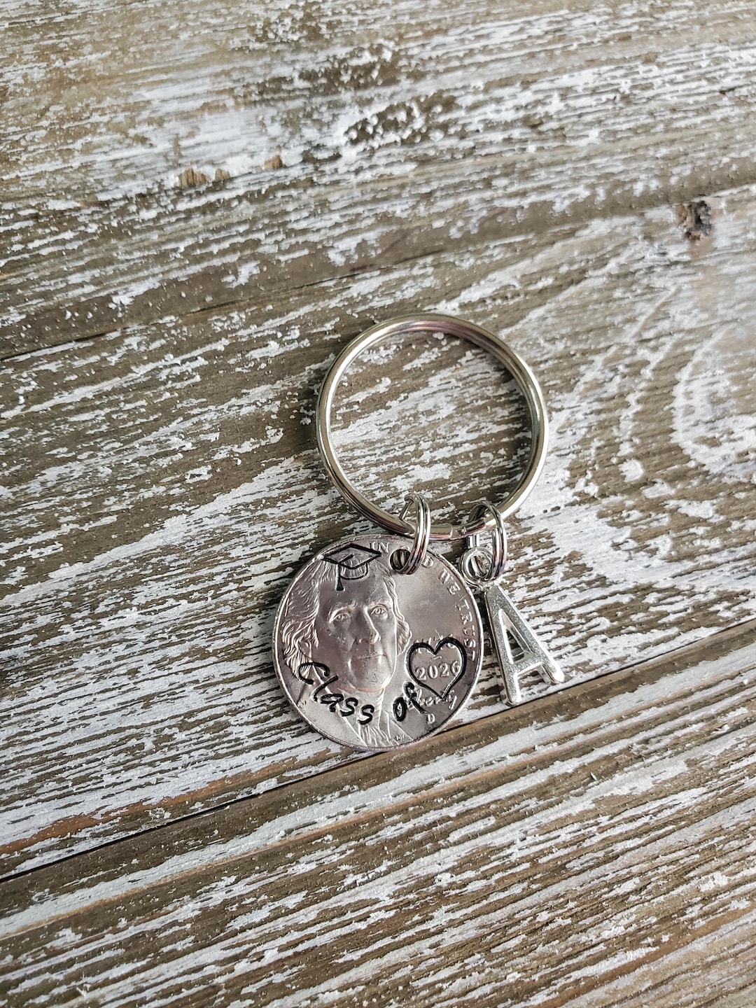 Custom Graduation Present 2026 Nickel Keychain; Personalized Graduate ...