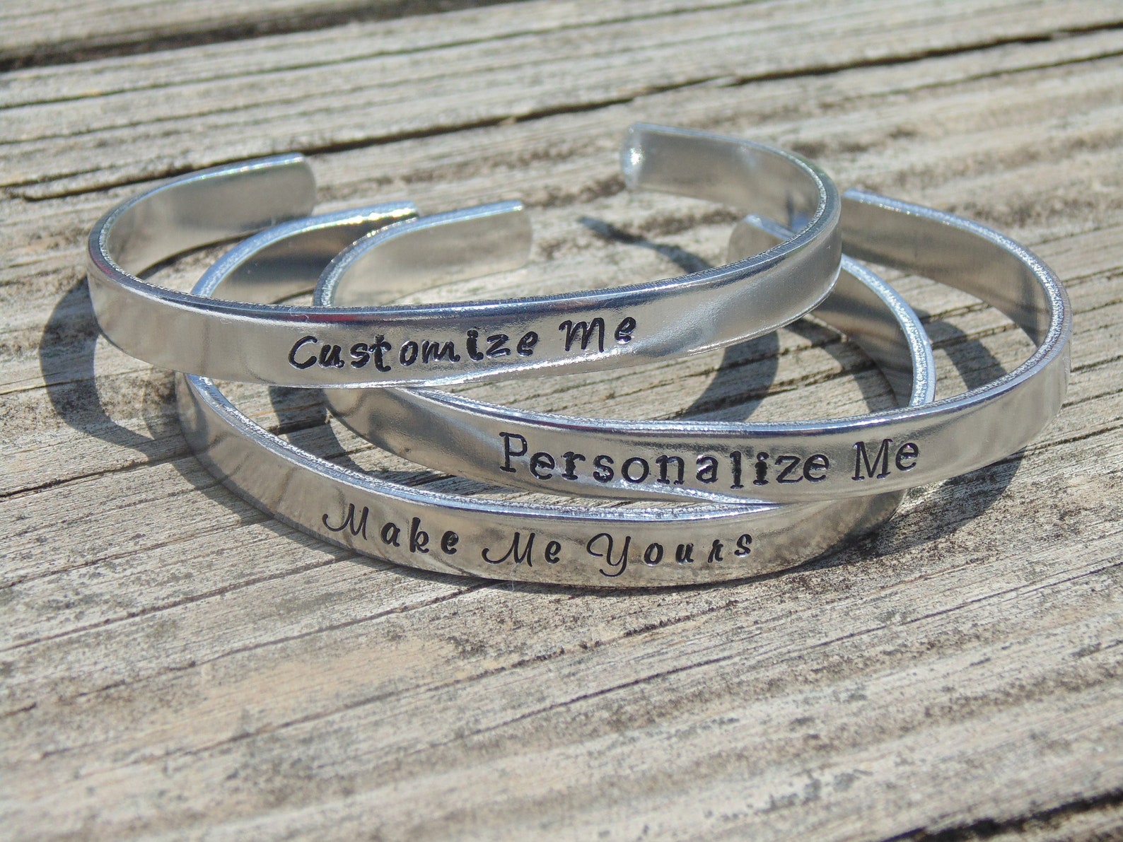 Personalized Cuff Bracelet Hand Stamped Custom Cuff Bracelet - Etsy