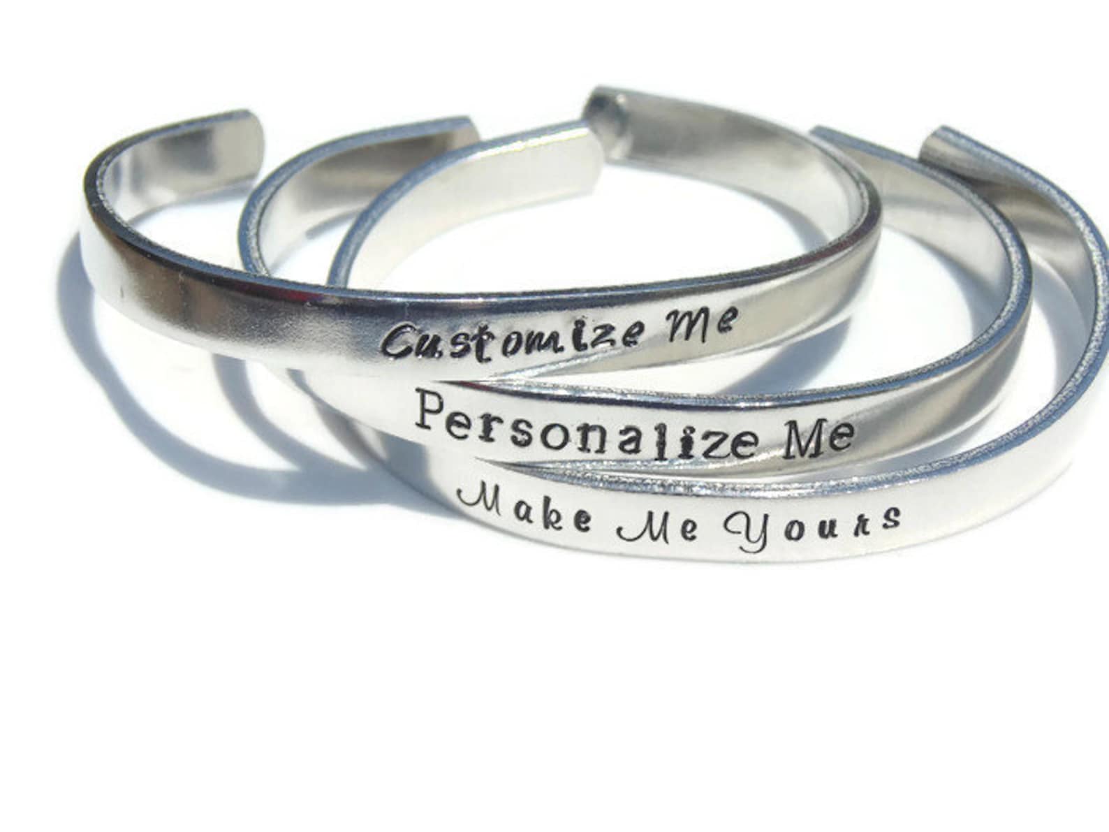 Personalized Cuff Bracelet Hand Stamped Custom Cuff Bracelet - Etsy