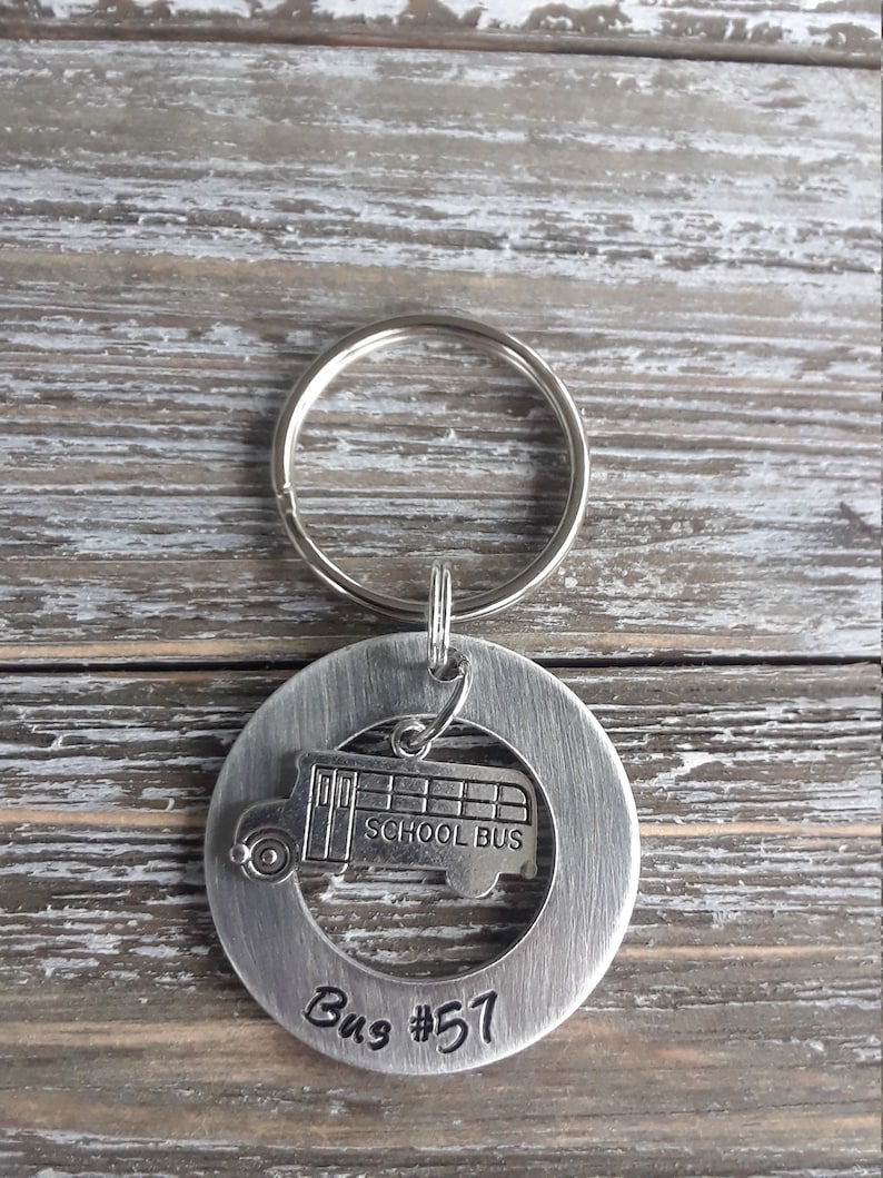 Personalized Bus Driver Keychain; Custom School Bus Driver Gift; End of ...