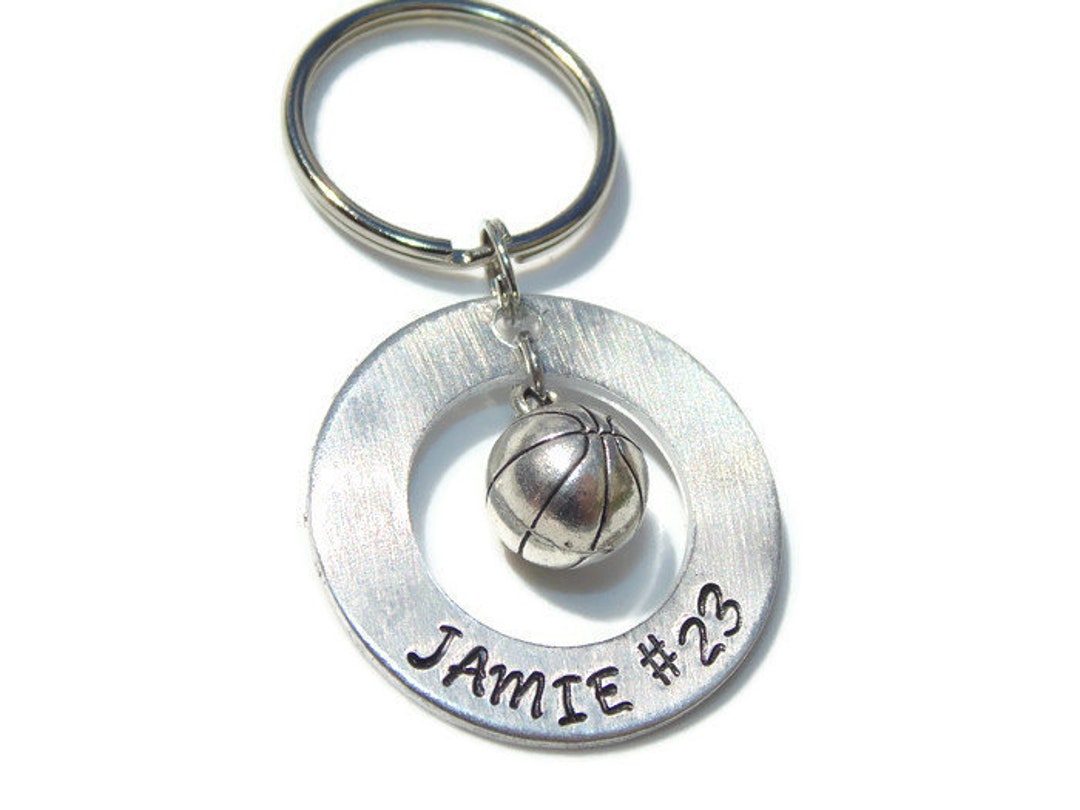 Personalized Basketball Keychain; Custom Basketball Coach Gift; Custom ...