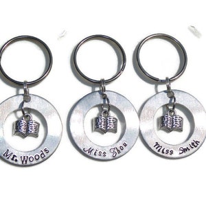 Custom Librarian Keychain; Personalized Book Lover Gift; Personalized ...
