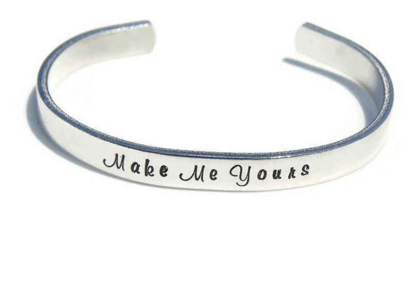 Custom Cuff Bracelet; Personalized Hand Stamped Aluminum Expandable ...