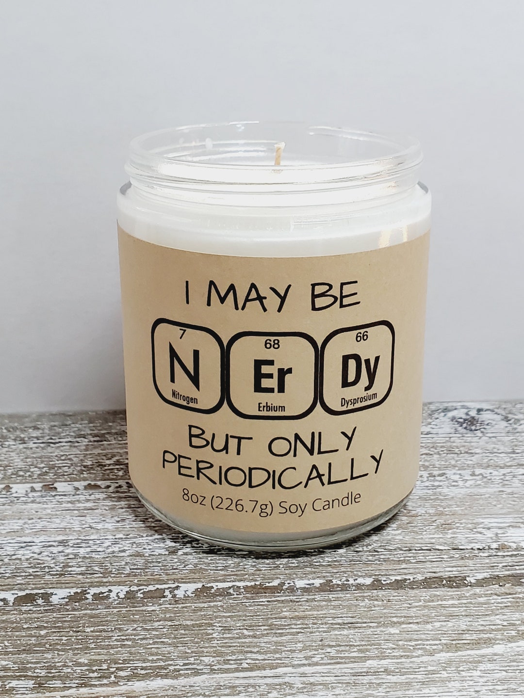 Funny Periodic Table Nerdy Gift Science Candle Chemist Present for ...