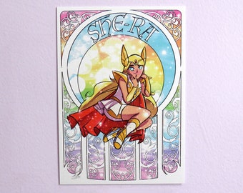 S5 SHE-RA She-ra Premium Shimmer Art Print | Etsy