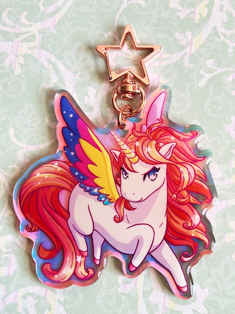 SWIFT WIND She-ra Large Rainbow Holographic Keychain - Etsy