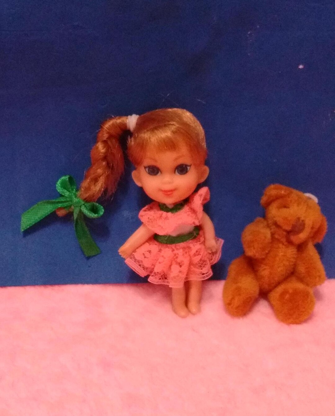 Vintage Kiddle Doll With Her Teddy Bear - Etsy
