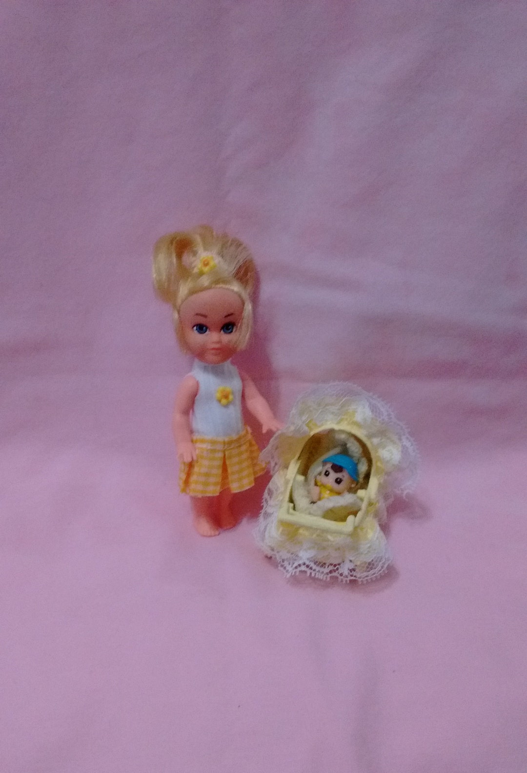Vintage Kiddle Hasbro Doll With Buggy and Baby - Etsy