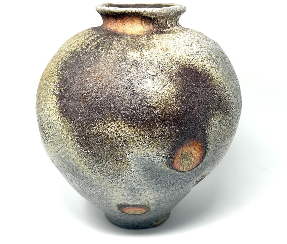 Wood Fired Pottery Coil Built Vase - Etsy