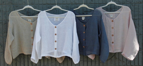 Linen Sheer Jacket Linen Gauze Jacket Light Weight Linen - Etsy
