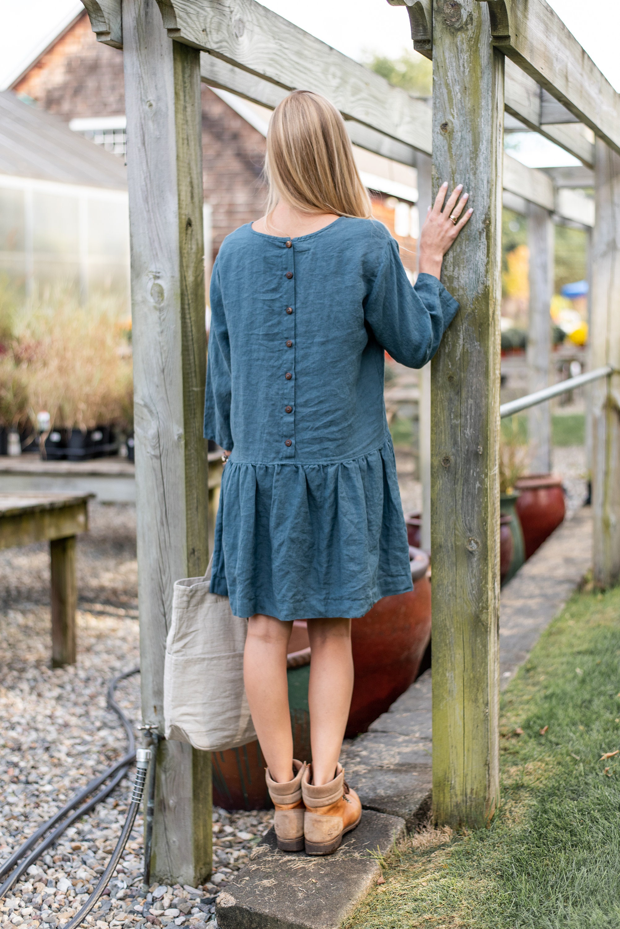 Linen Mary Jay Dress/ Oversized by Design/loose Linen - Etsy