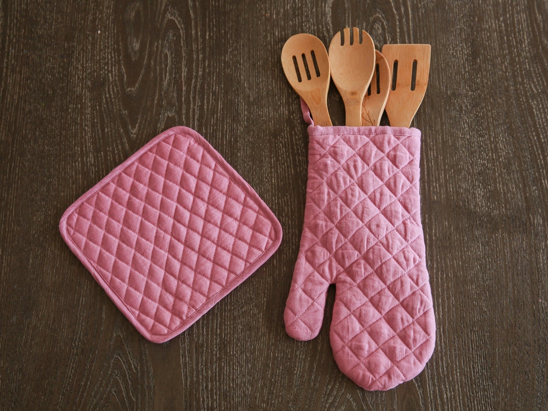 Linen Oven Mitt Kitchen Decor , Linen Kitchen Gloves , Oven Mitts ...