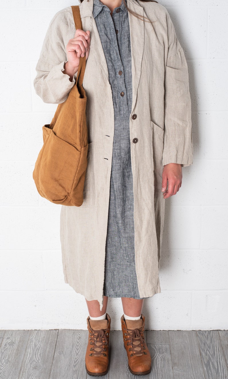 Linen Coat Linen Duster Linen Kimono Linen Oversized Coat - Etsy