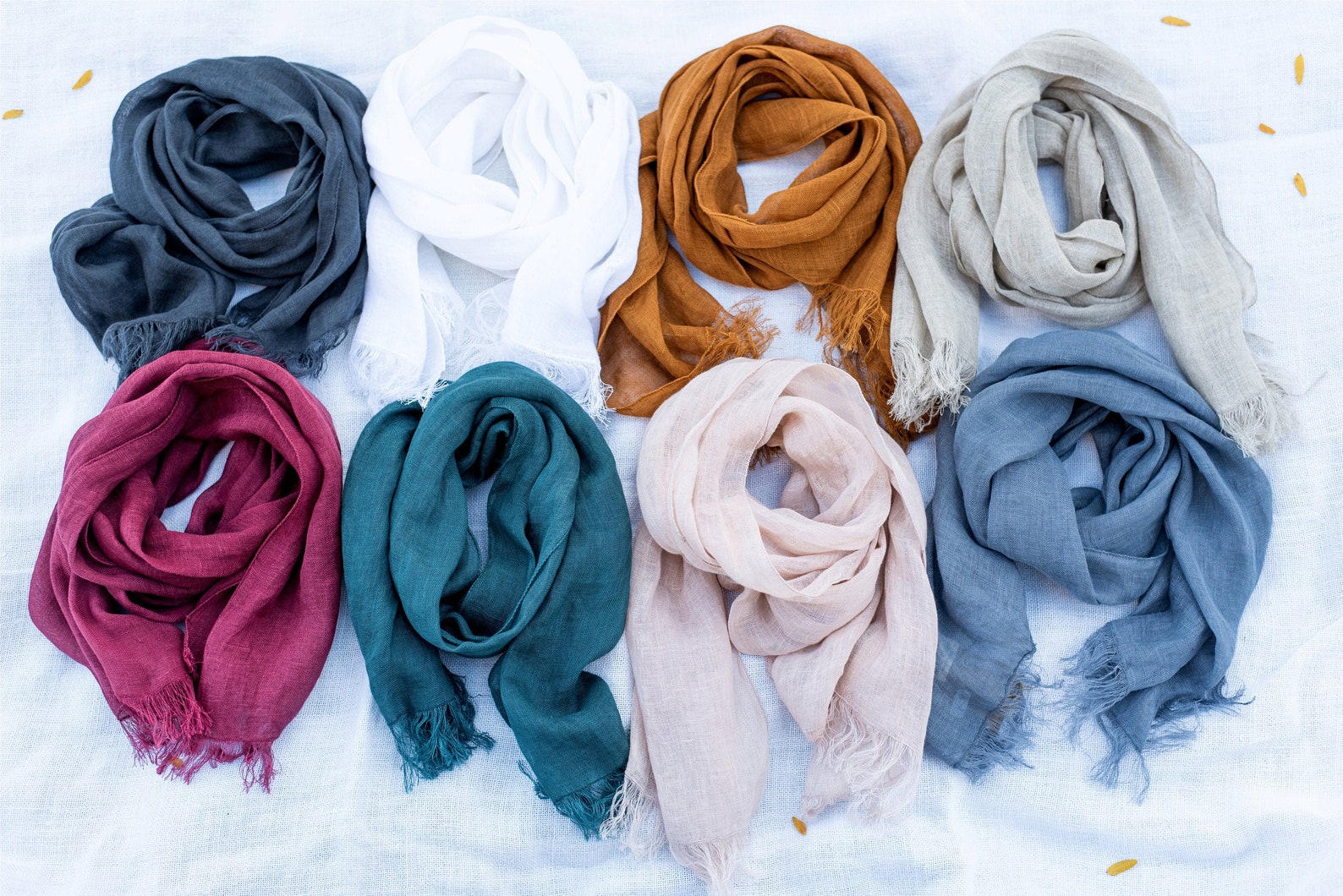 Linen Scarf Linen Sheer Scarf Mom Gift Scarf Women Linen - Etsy