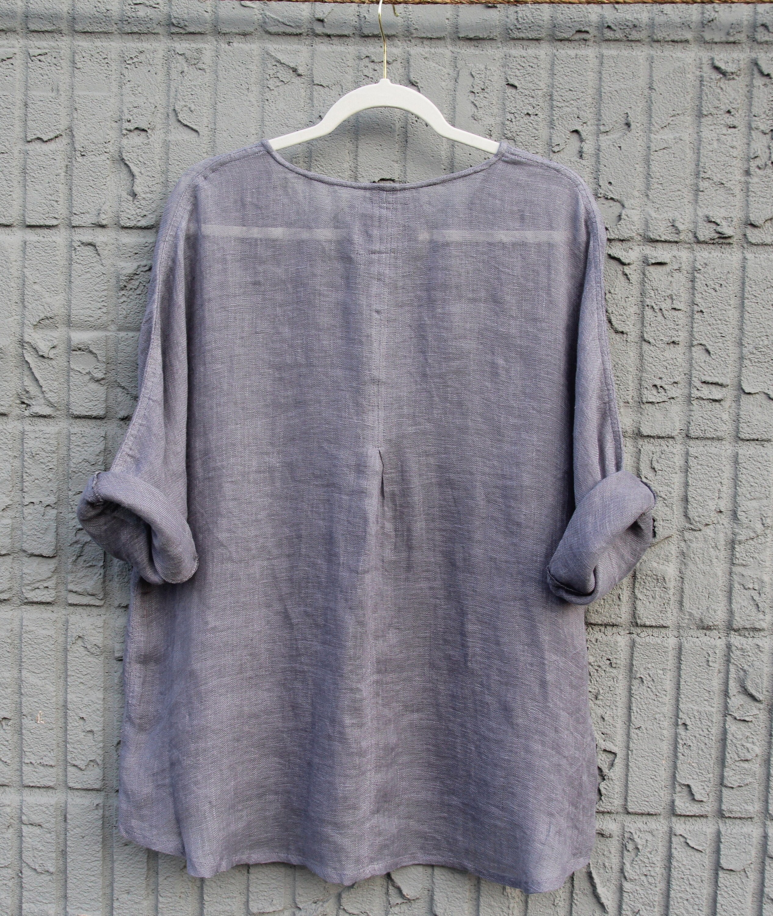 Dusty Blue Linen Top Plus Size Loose Summer Shirt Linen - Etsy