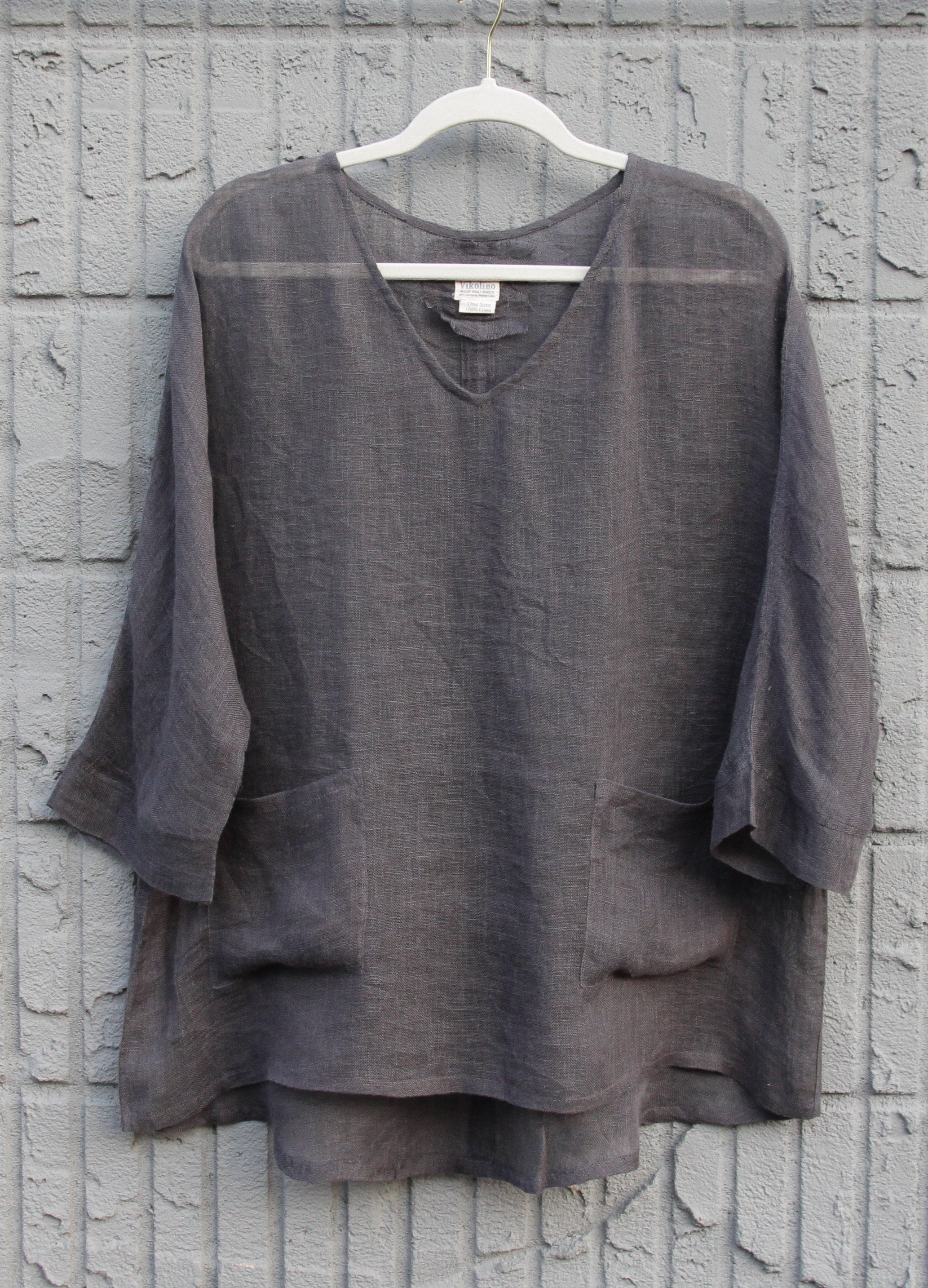 Dusty Blue Linen Top Plus Size Loose Summer Shirt Linen - Etsy