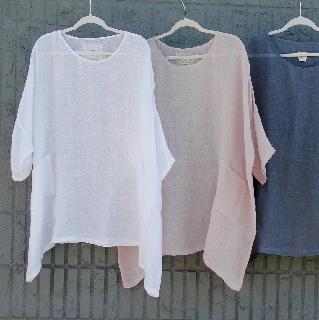 Linen Tunic Gauze Fabric , Linen Clothing Viking Tunic , Tunic Tops for ...