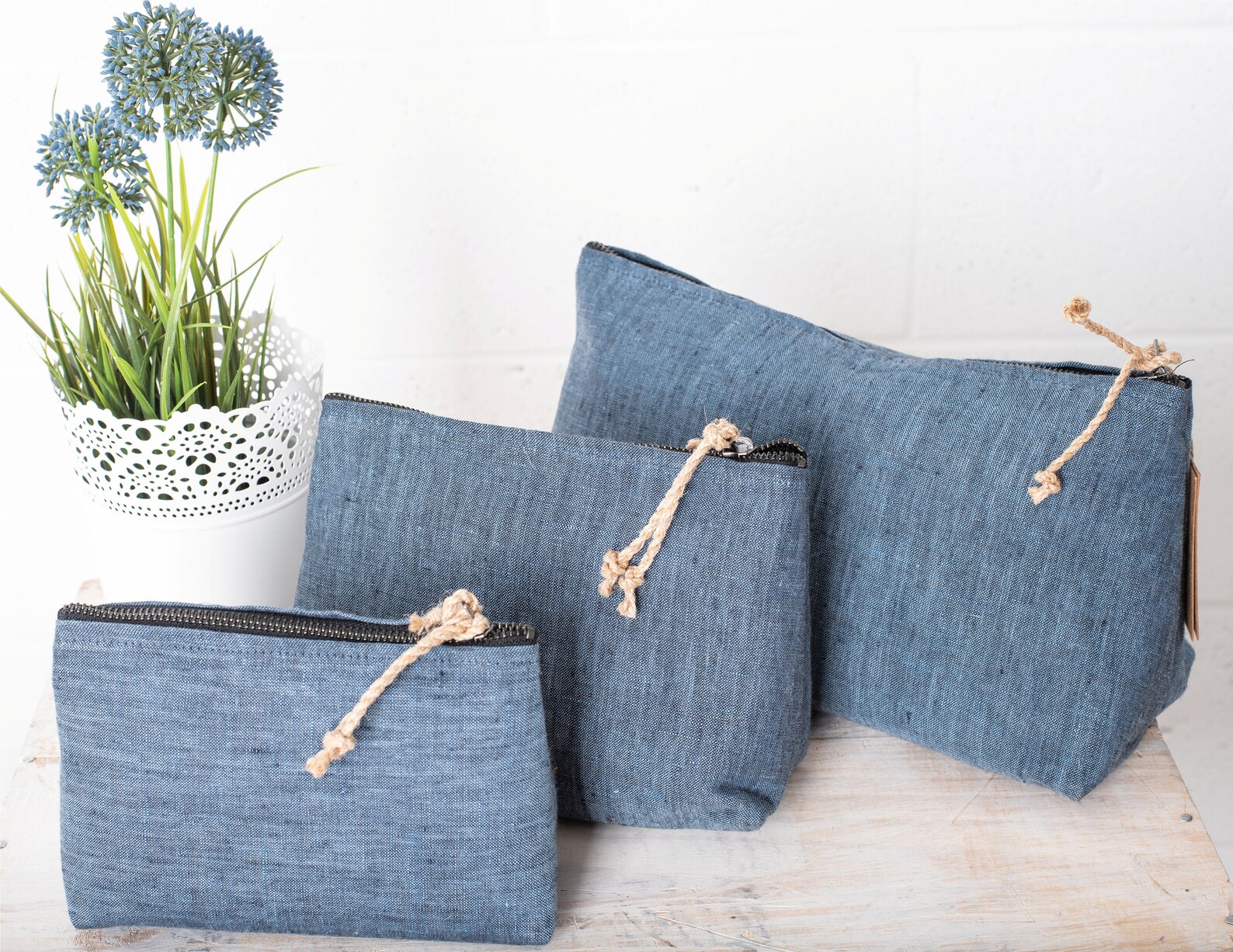 Linen Cosmetic Bags/cosmetic Bag/linen Clutch/linen Makeup | Etsy