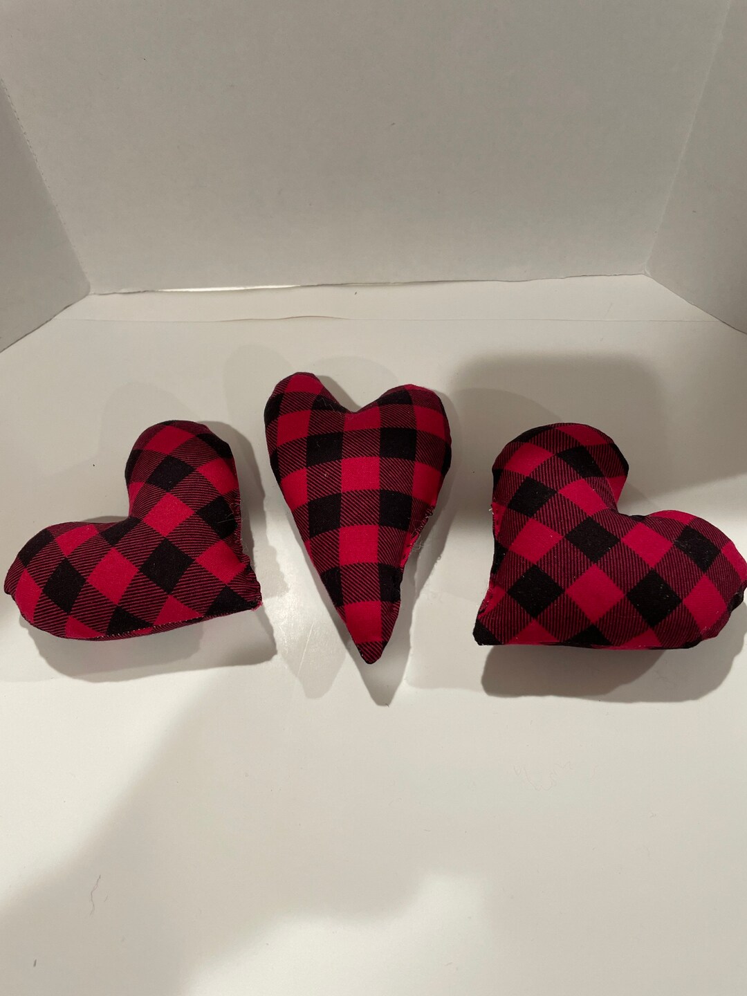 Red and Black Buffalo Check Heart Bowl Fillers - Etsy
