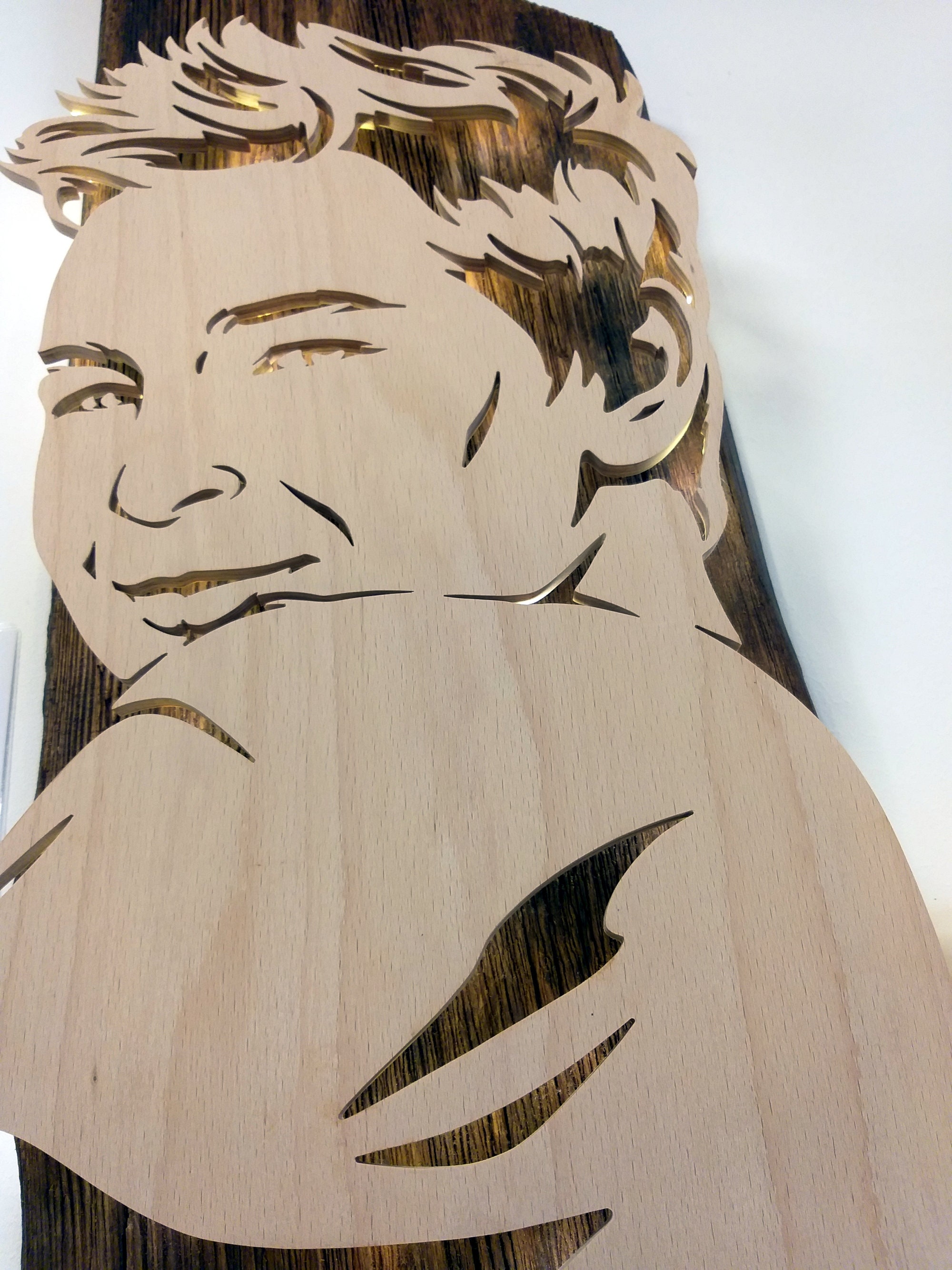 Portrait Mural on Reclaimed Wood Backlight Family Portrait - Etsy Singapore