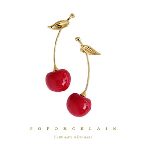 Porcelain Black Cherry Earrings SKU: E_041B Porcelain Jewellery ...