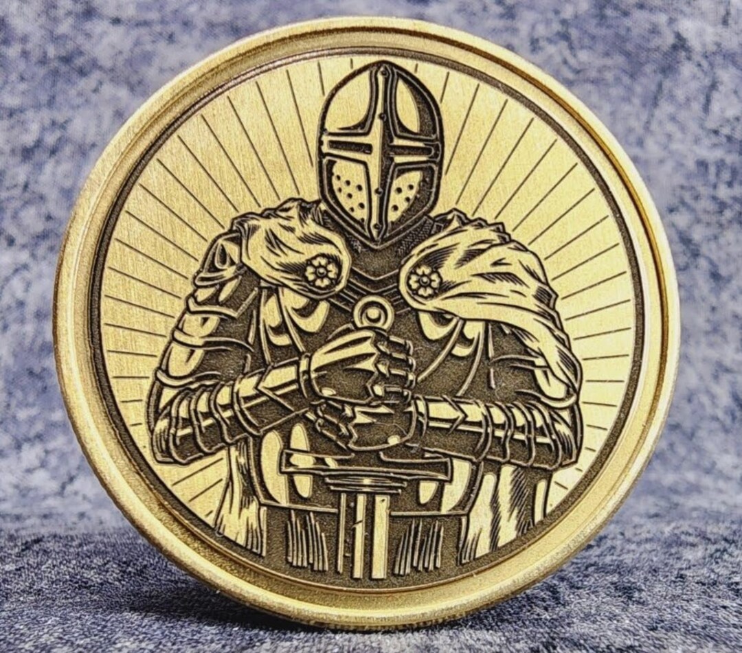 Brass Coin Knight Dragon - Etsy