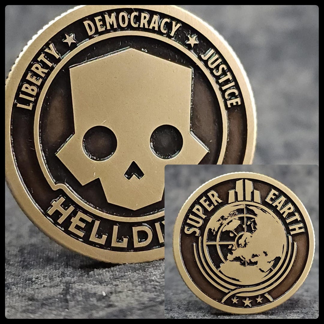 Brass Coin - Helldivers - Super Earth - Etsy