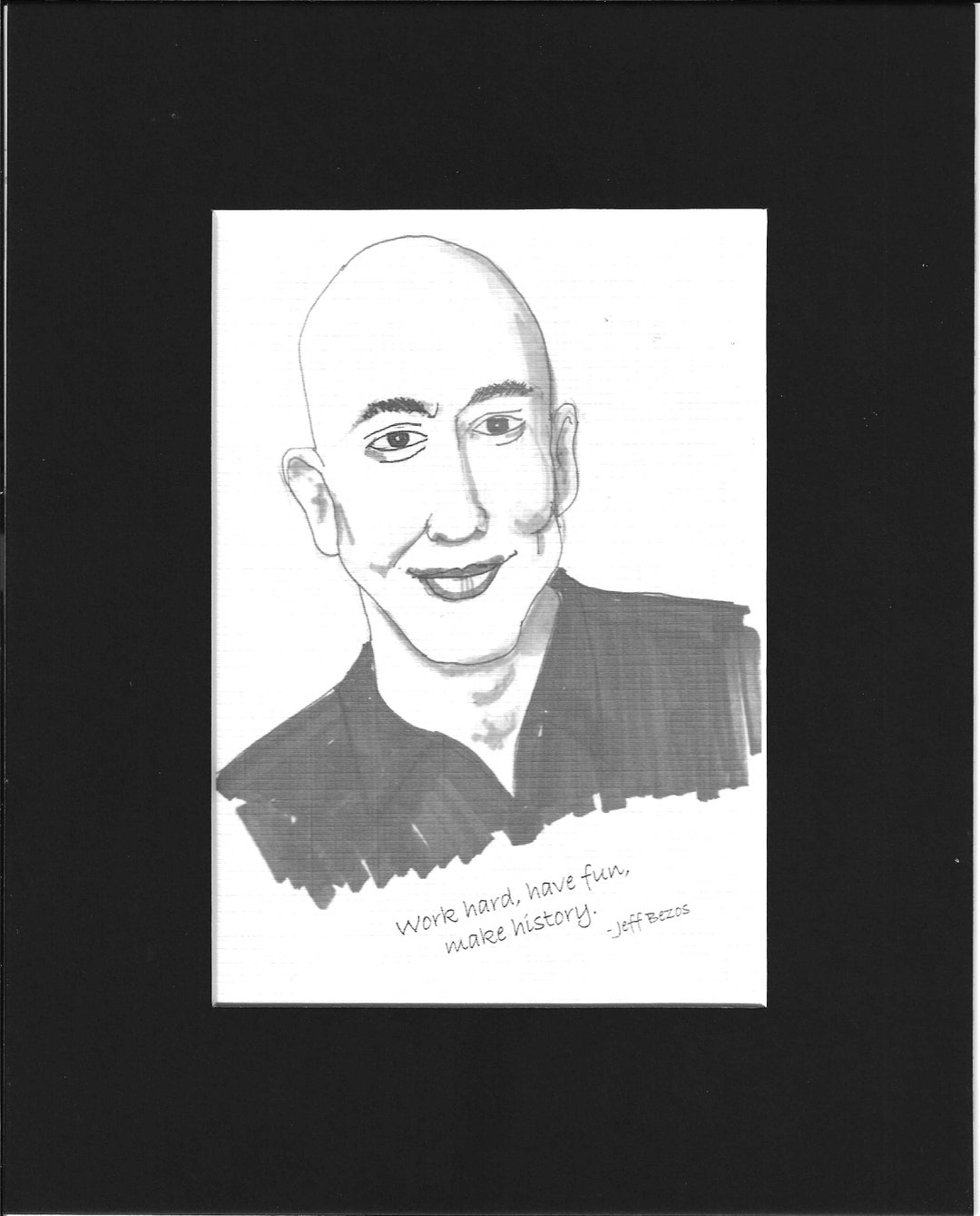 Jeff Bezos work Hard, Have Fun, Make History. - Etsy Israel