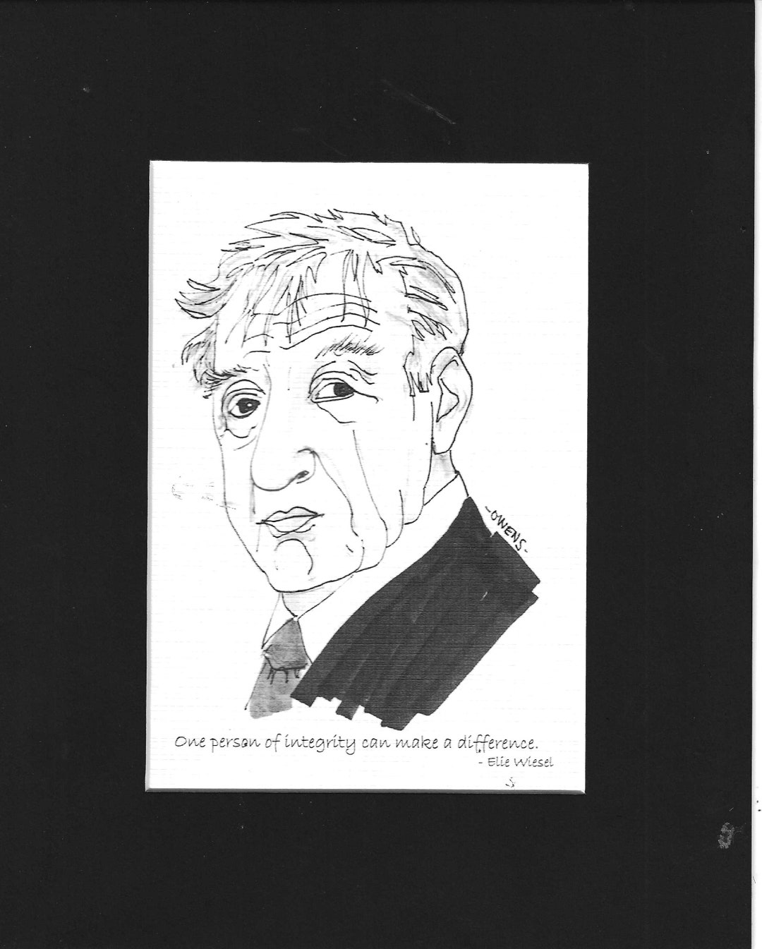 Elie Wiesel - "one Person of Integrity Can Make a Difference." - Etsy