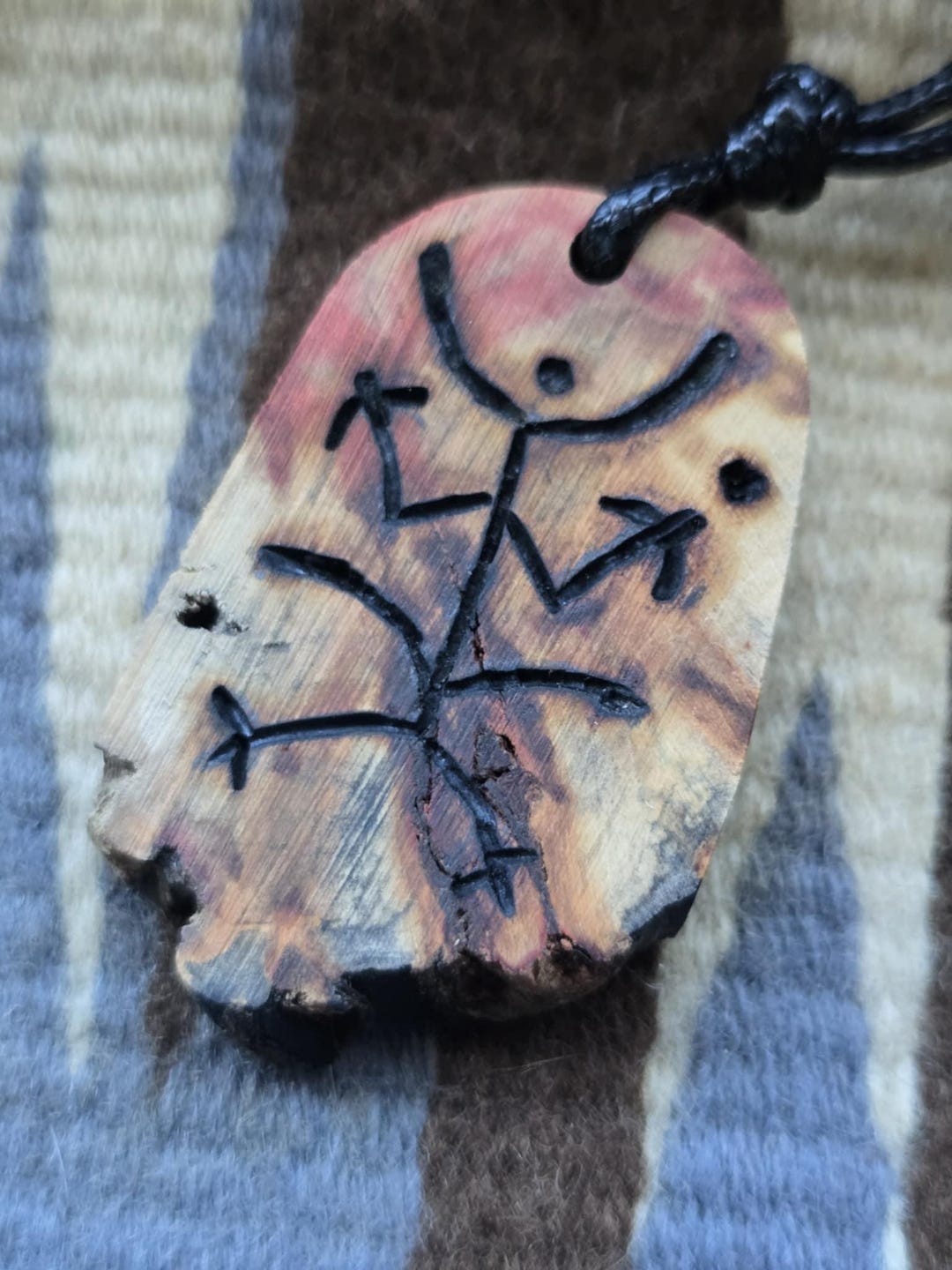 Wood Burned Sigil Pendant Norse Pagan Jewelry Magic Talisman Wiccan ...