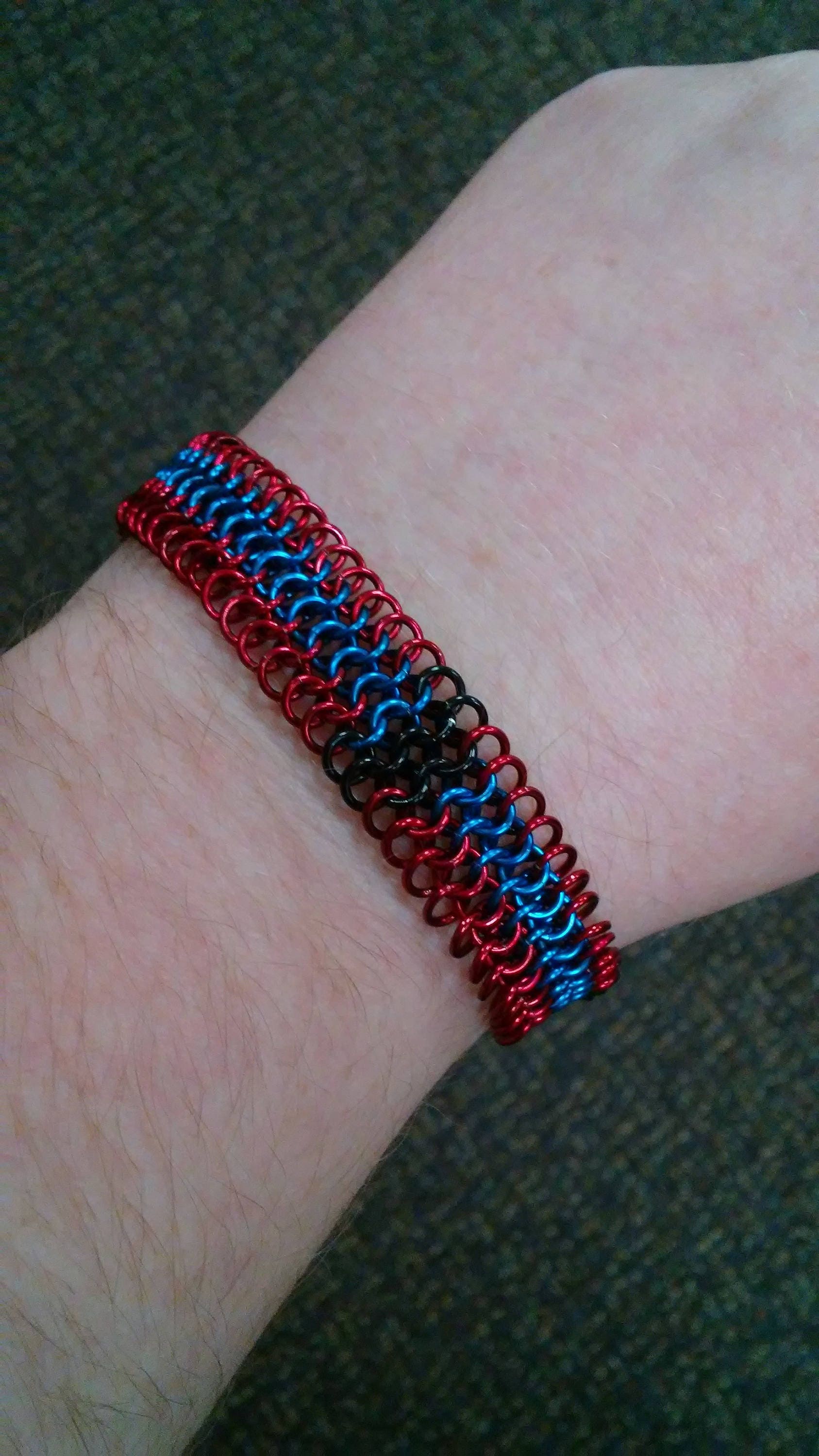 Pulsera de chainmaille inspirada en Spider-Man | Etsy