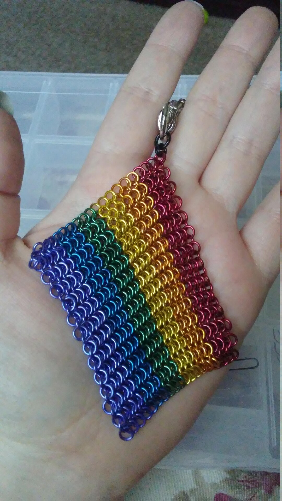 Custom Pride Flag Chainmaille Keychain - Etsy