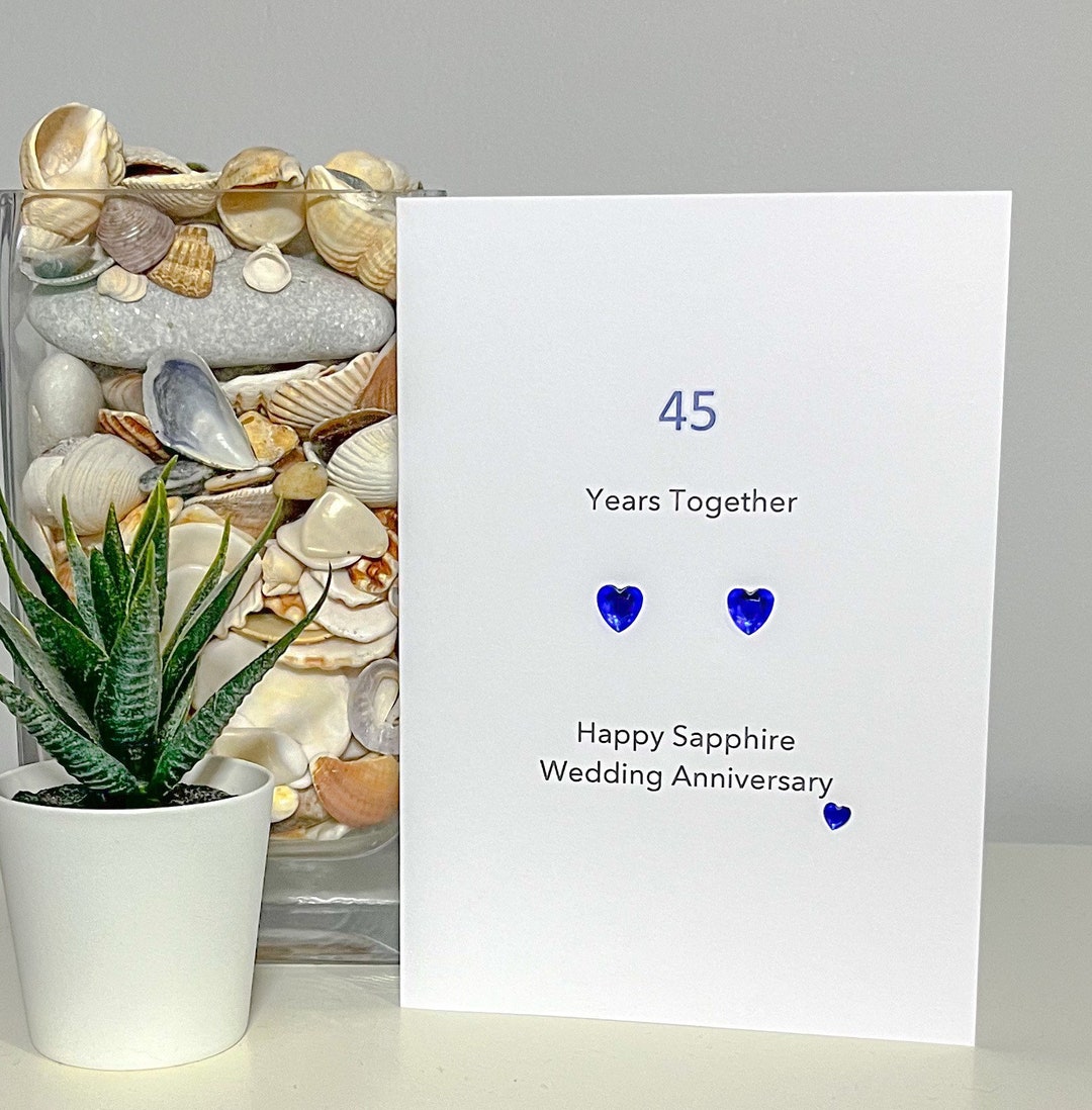 Traditional 45th Sapphire Anniversary Card - 45th Anniversary ...