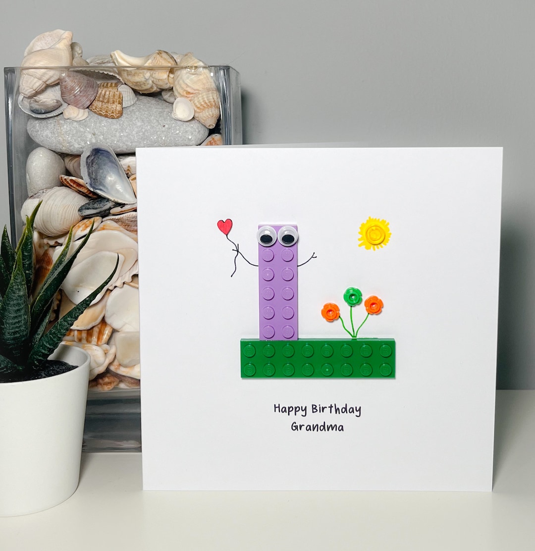 Lego Birthday Card Lego Brick Person Card Personalised Lego Card Lego ...