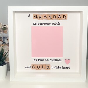 Grandad Photo Frame Fathers Day Scrabble Art Frame Gift for a Loved ...