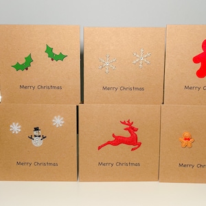 Pack of Mini Christmas Cards - Small Handmade Christmas Cards ...