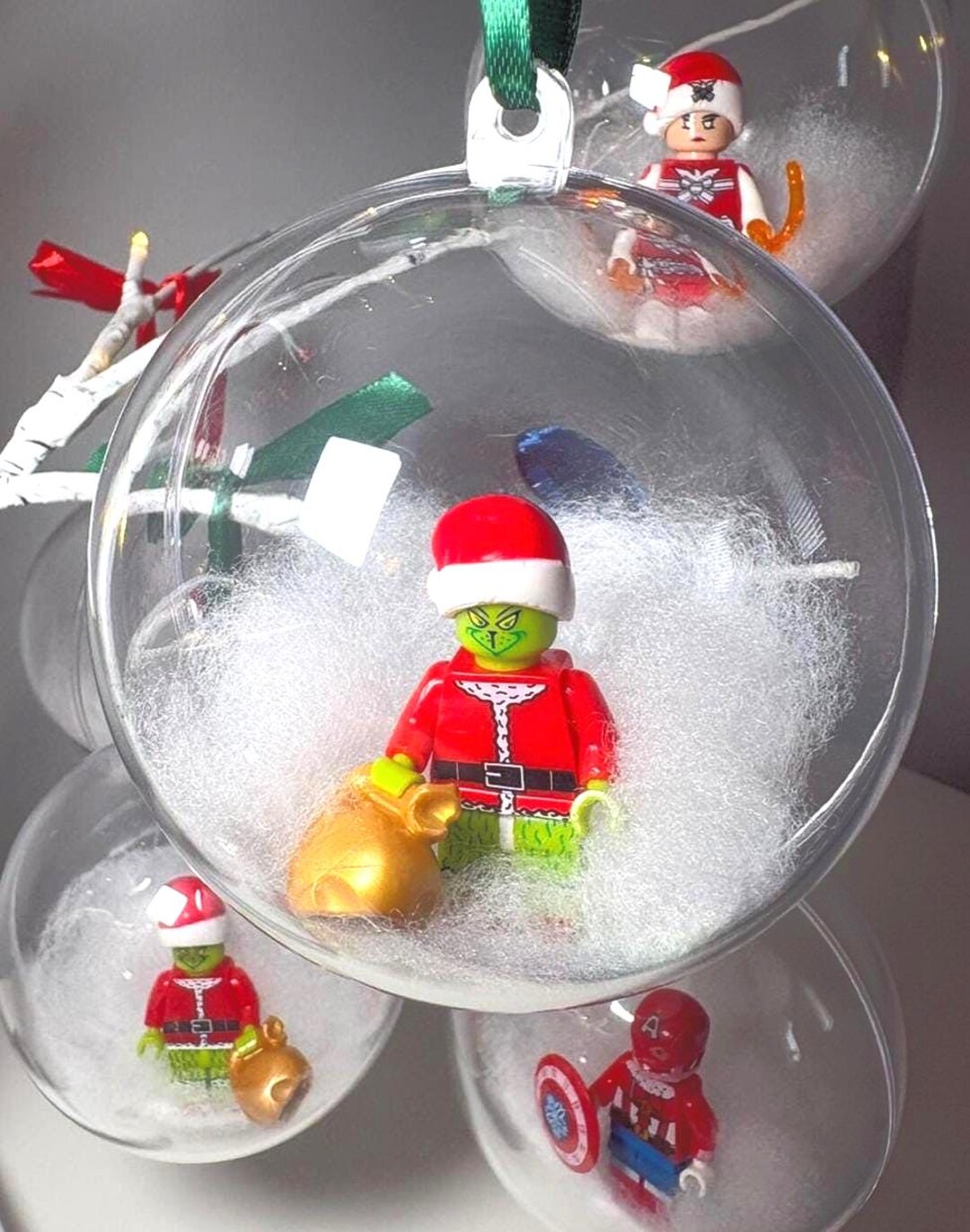 Christmas Lego Figure Bauble - Superheroes Mario Lilo Stitch Superman ...