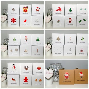 Pack of Mini Christmas Cards - Small Handmade Christmas Cards ...