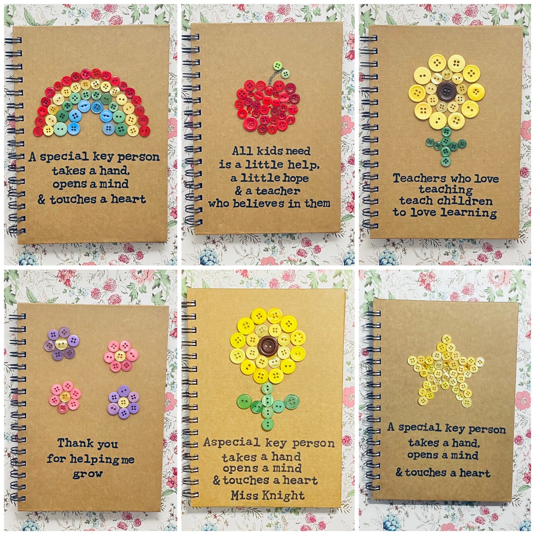 Thank You Notebook Key Worker Teacher Nursery Sports Clubs Thank You ...